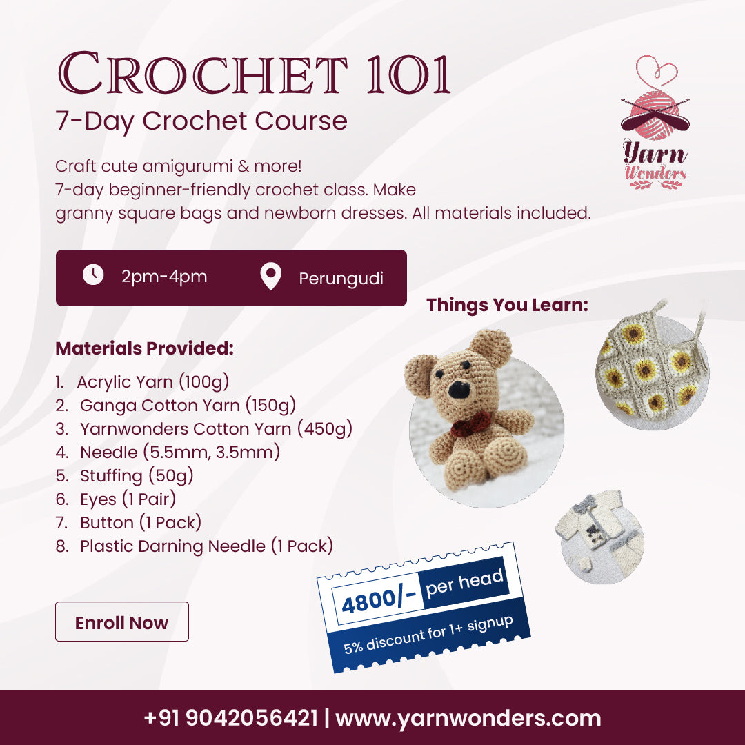 Feb Crochet Group Class (Week end) – Yarnwonders